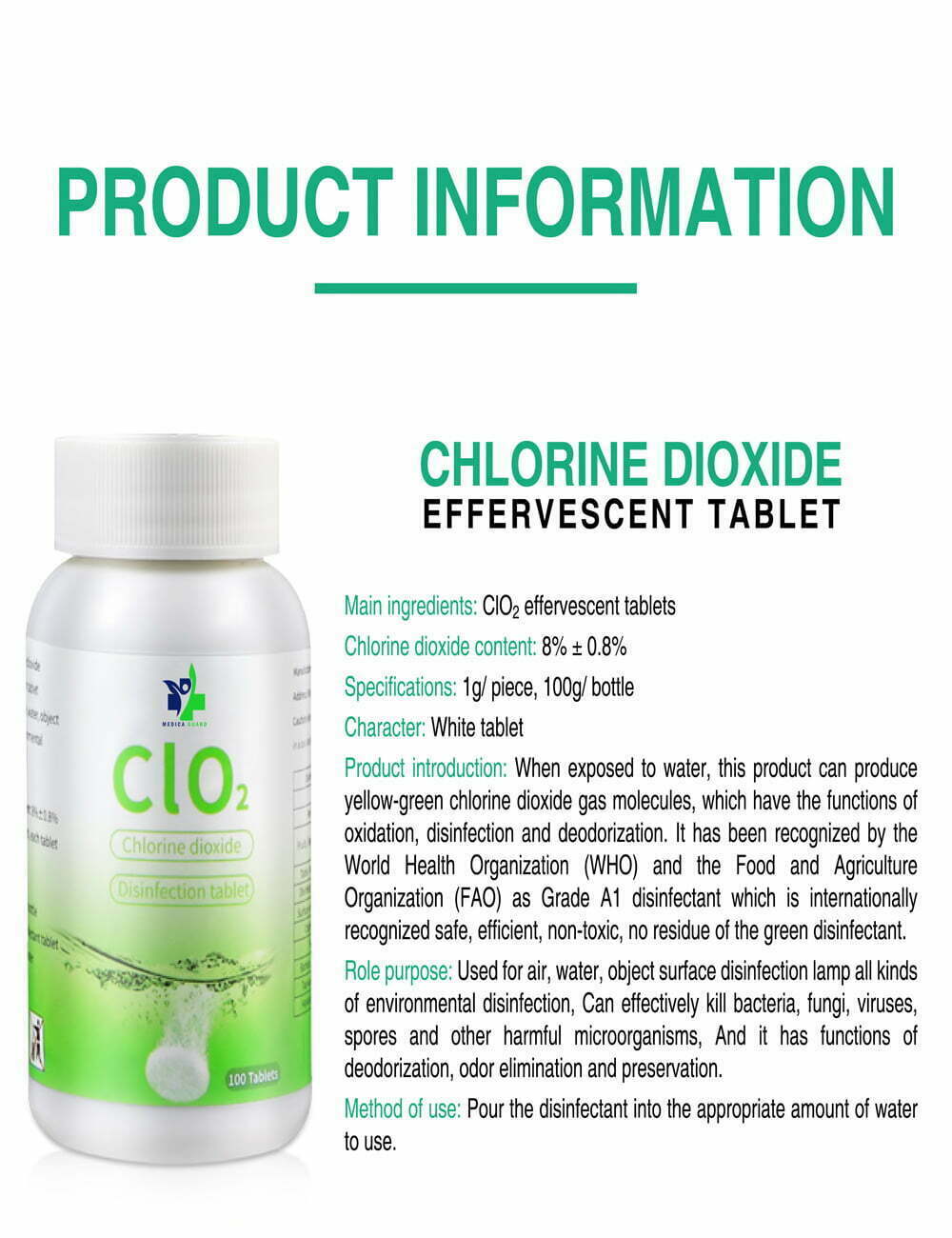 Buy Chlorine Dioxide | Disinfection Tablet (100tbs) | 0737898884