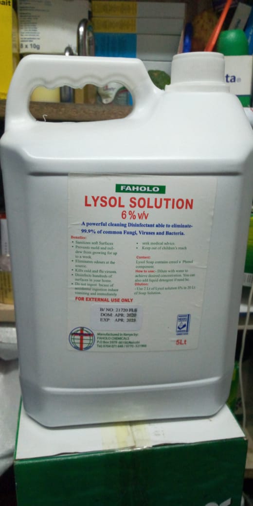 Lysol Disinfectant (5lt) | Kills Viruses + Fungi + Bacteria | 0737898884