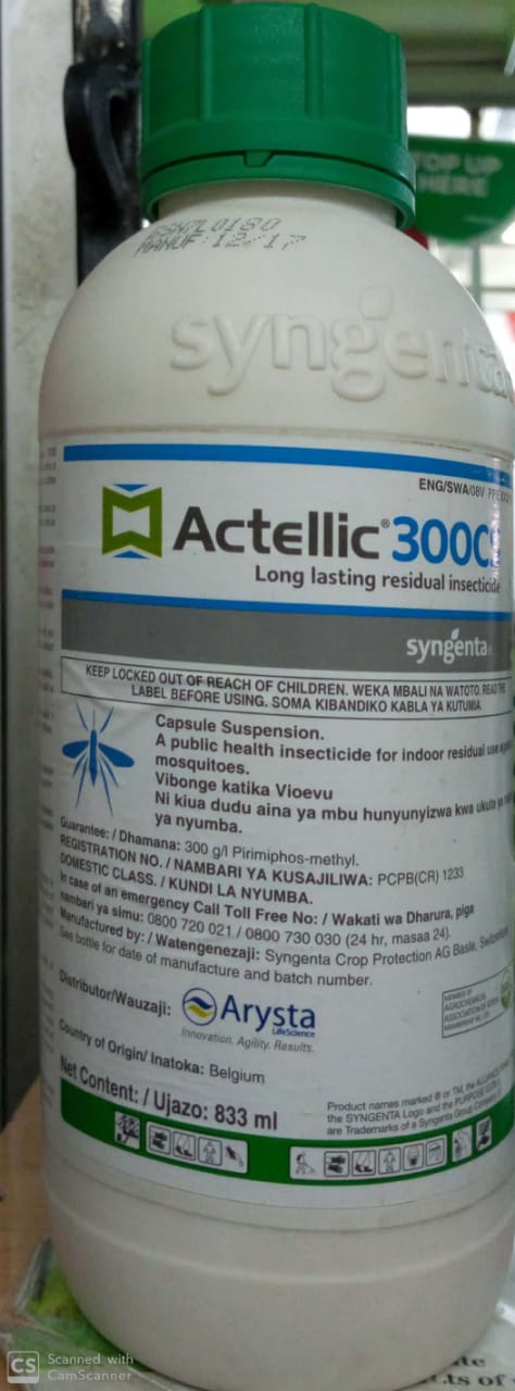 Actellic 300CS (833ml) | Buy & Fumigate Mosquitoes | 0737898884